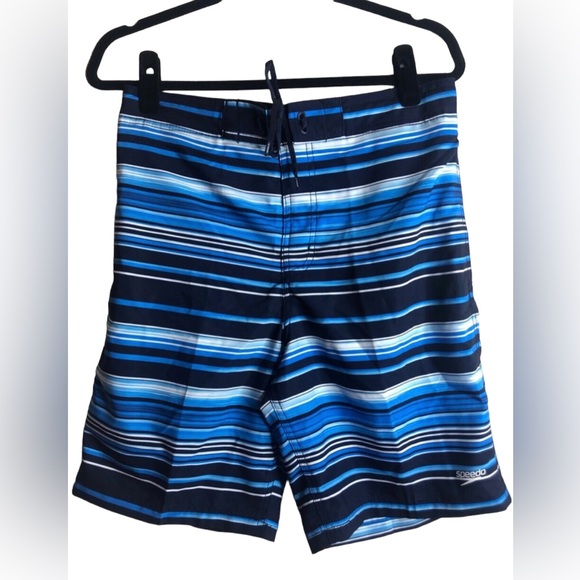 Speedo | Swim | Speedo Blue Striped Swim Trunks Size Medium | Poshmark
